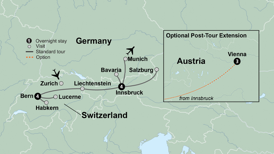 Explore Switzerland, Austria & Bavaria with Adult Activity Center